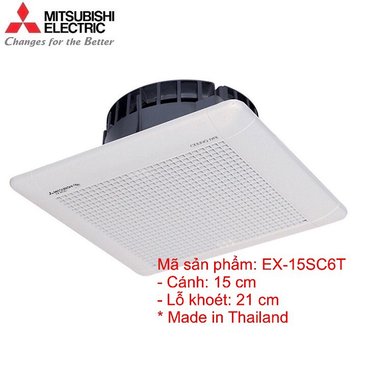 Quạt hút âm trần Mitsubishi EX-15SCT, EX-15SC6T EX-15SC7T không nối ống ...