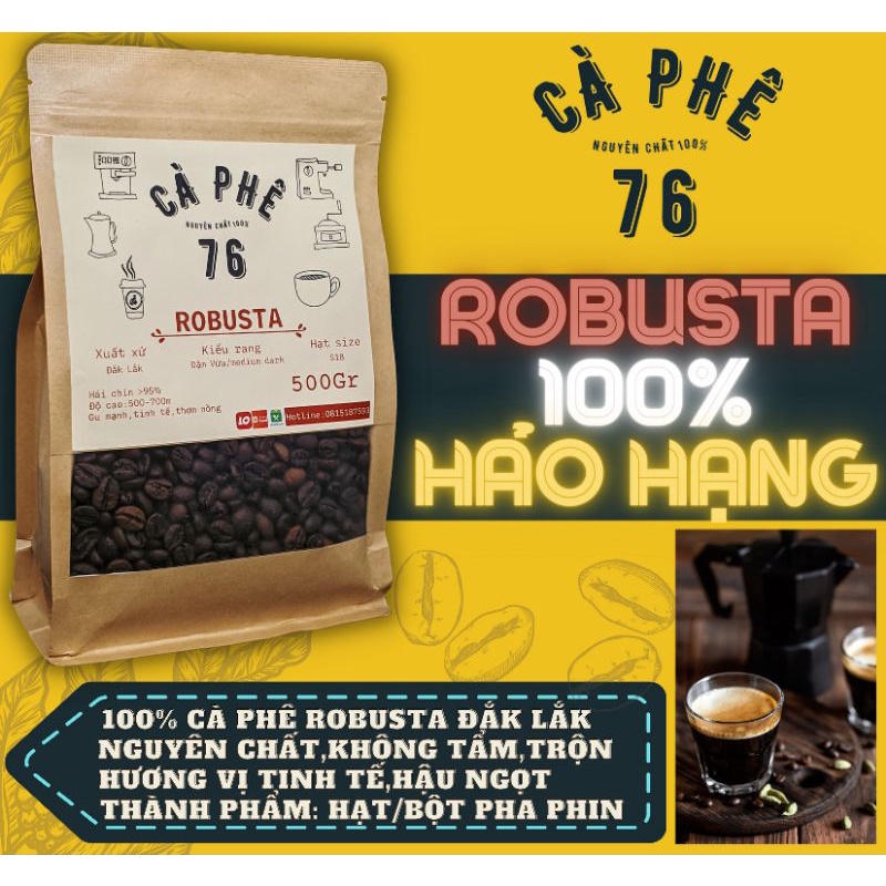 Cafe nguyên chất cà phê Robusta Đắk Lắk nguyên chất rang xay mùi vị tự ...