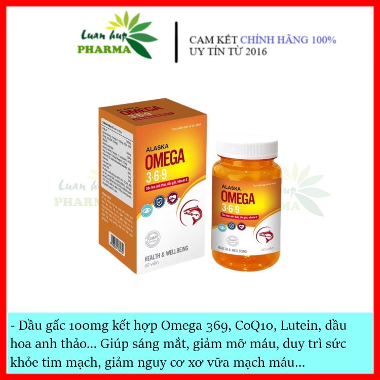 ALASKA OMEGA 369 Coenzym Q10, dầu hoa anh thảo - Cho người bị tim mạch ...
