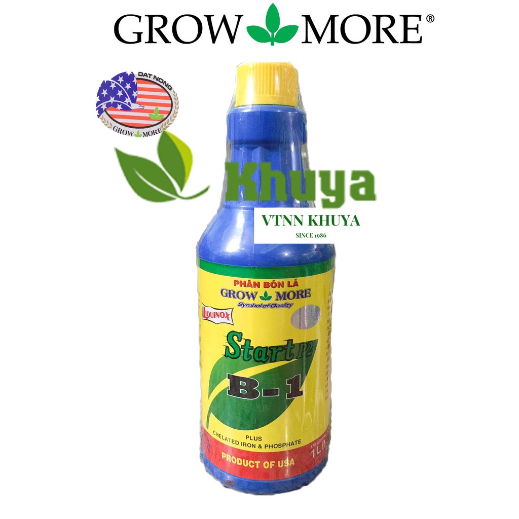 Phân bón lá đa vi lượng Growmore Vitamin B1 Liquinox Start P2 chai 1 lít | Shopee Việt Nam