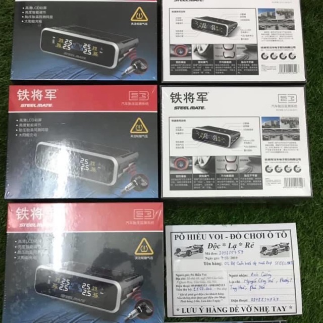Cảm biến áp suất lốp Steelmate E3 van trong chuẩn ZIN, full box ...