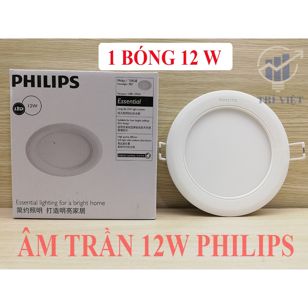Đèn Philips Âm Trần 59522 MARCASITE 125 12W Vàng (3000K), Trung tính ...