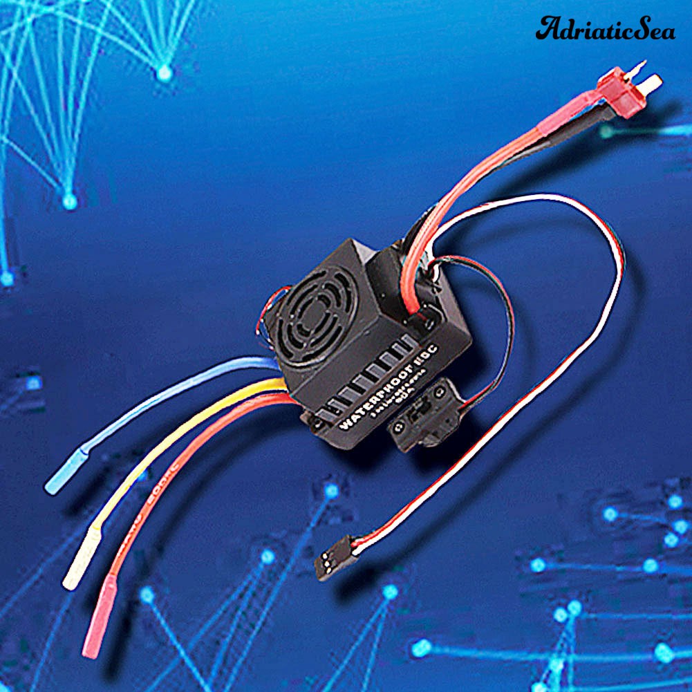 ADRIA ☺ Waterproof 3650 3900KV Brushless 60A ESC Set for 1:10 RC Car ...