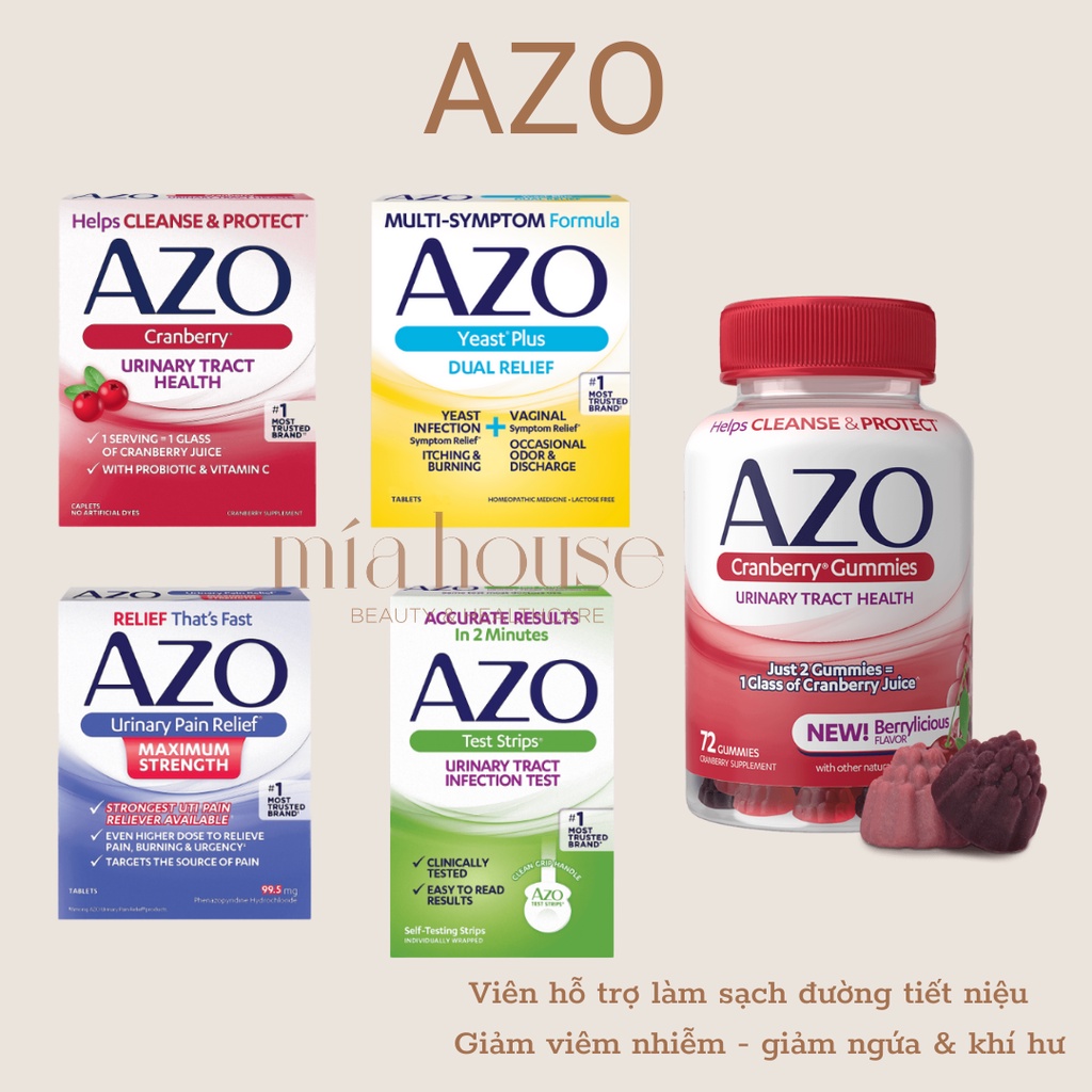 Viên uống AZO đỏ/ vàng - AZO Yeast Plus/ Cranberry HỎA TỐC | Shopee ...
