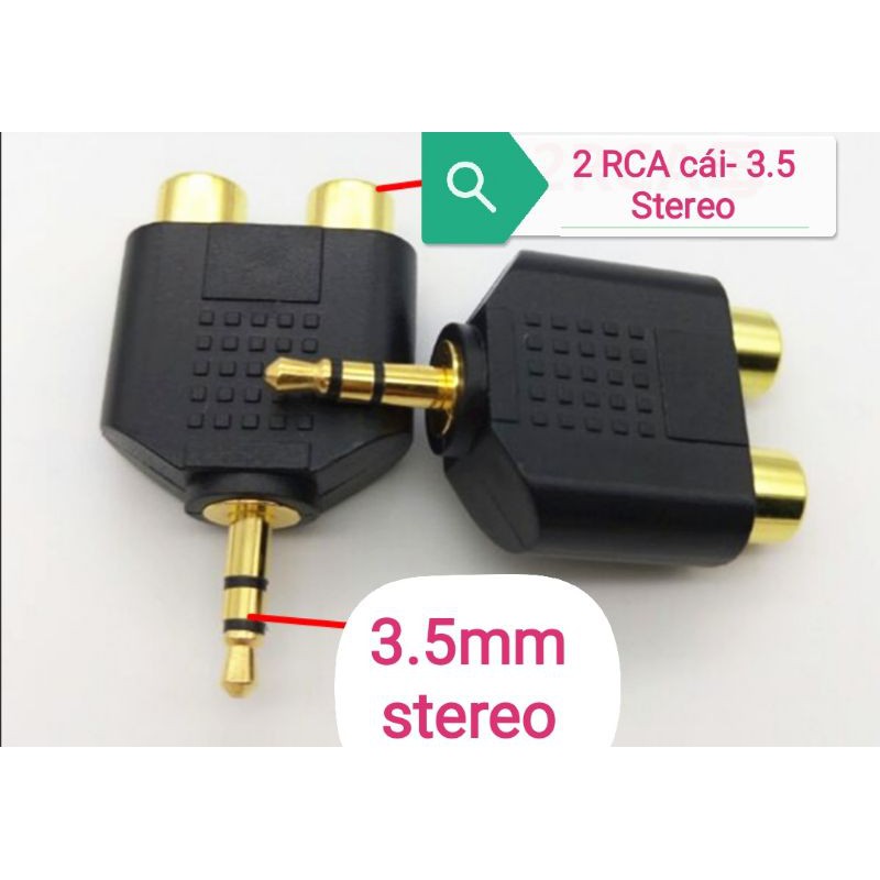 Đầu chuyển jack Audio stereo 3.5mm ra 2 đầu RCA AV hoa sen cái | Shopee Việt Nam