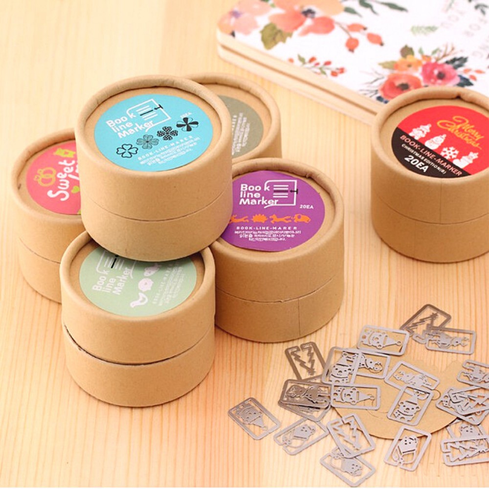 Hộp 20 Đánh Dấu Sách Bookmark Kim Loại Kẹp Hồ Sơ Tài Liệu Nhiều Mẫu Dễ ...