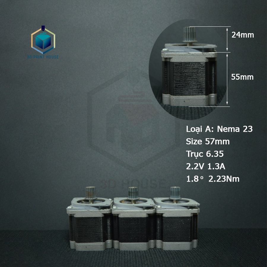 Động Cơ Bước - Step Nema 23 (Size 57) Cốt 8mm | Shopee Việt Nam
