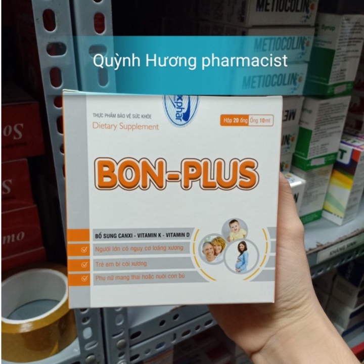BON-PLUS giúp bổ sung canxi,vitamin K,D cho cơ thể ( Bon plus 20 ống ...