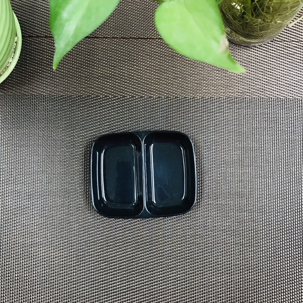 Đĩa Chấm 2 Ngăn Đen Fataco C101 | Shopee Việt Nam
