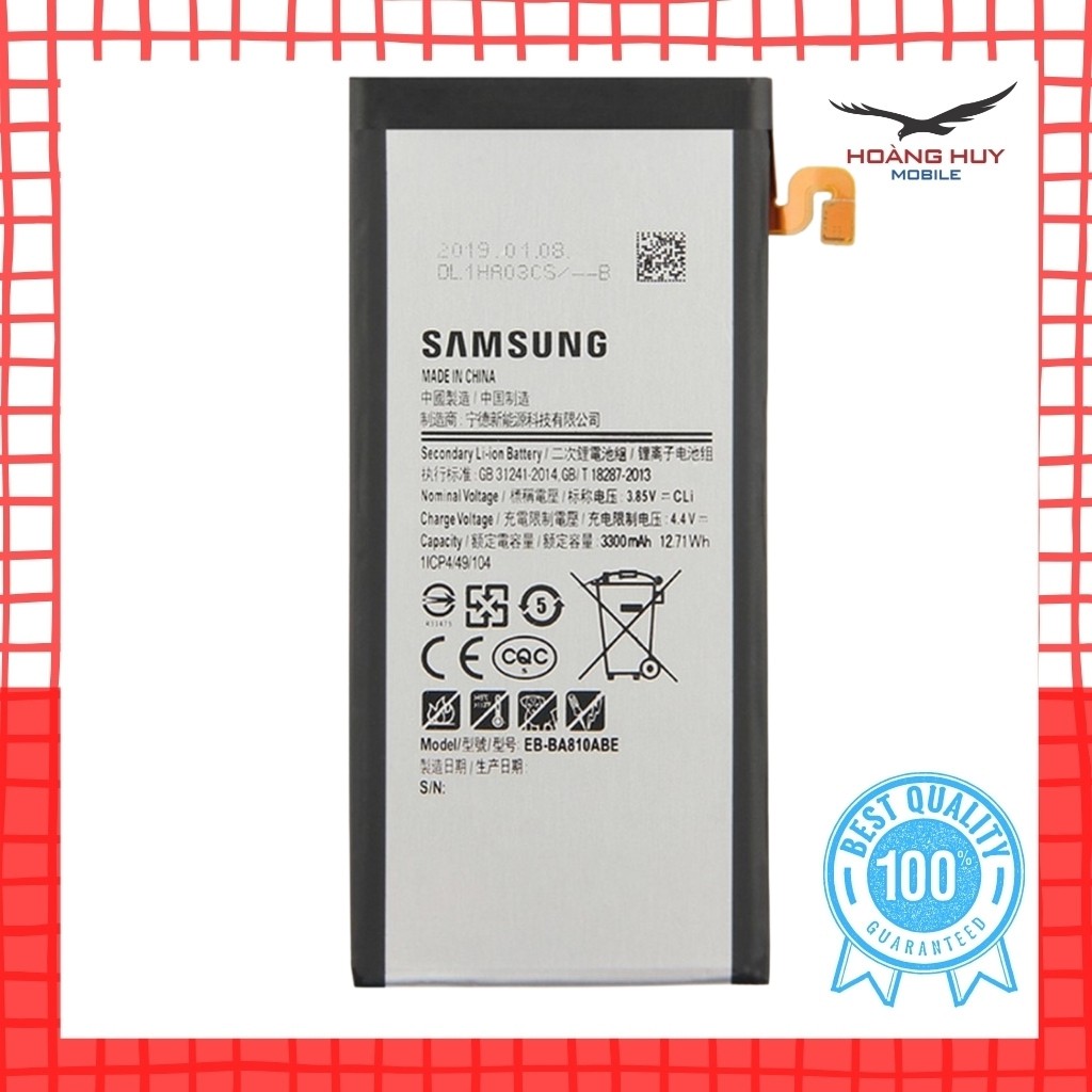 Pin Samsung Galaxy A810 / A8(2016 / EB-BA810ABE Dung Lượng 3300mAh Hàng Zin Nhập Khẩu Bảo Hành 6 ...