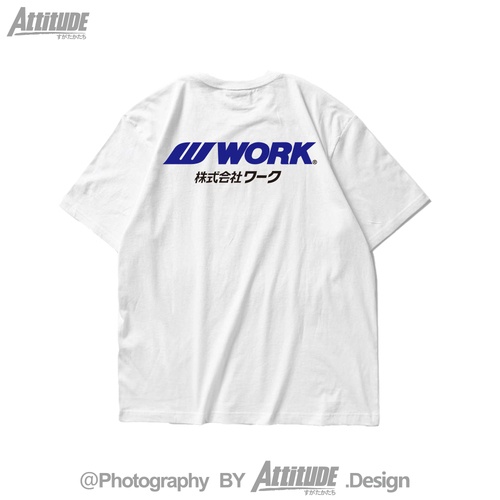 Thái độ ATTITUDE Nhật Bản JDM sửa đổi bánh xe thương hiệu WORK cotton cổ tròn áo thun ngắn tay ...