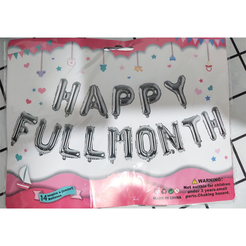 Bóng chữ đầy tháng HAPPY FULLMONTH | Shopee Việt Nam