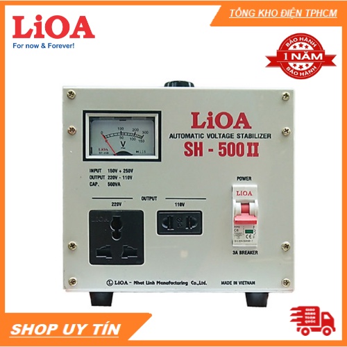 ỔN ÁP LIOA SH-500 II CÔNG SUẤT 0.5kVA ĐIỆN ÁP VÀO 150V(130V) - 250V ( 100% DÂY ĐỒNG NGUYÊN CHÁT ...