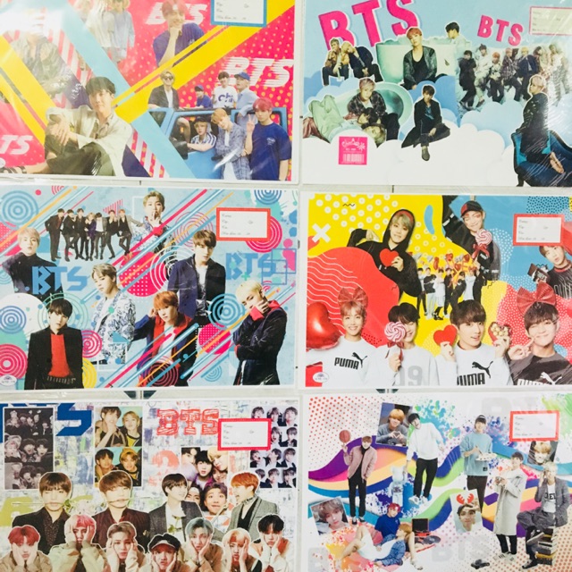 Bìa bao tập bts bìa bao vở bts xấp 10 cái 10k | Shopee Việt Nam