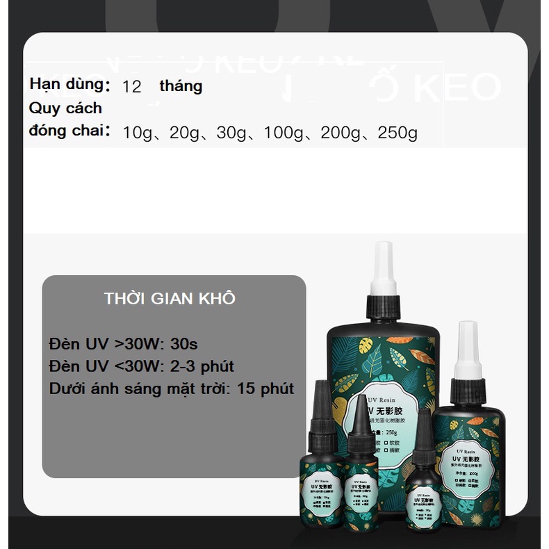 Keo UV resin chuyên làm handmade loại cứng và trong suốt | Shopee Việt Nam