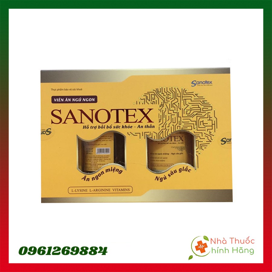 Viên Ăn Ngủ Ngon Sanotex - Hỗ Trợ Bồi Bổ Sức Khỏe An Thần, Ăn Ngon ...