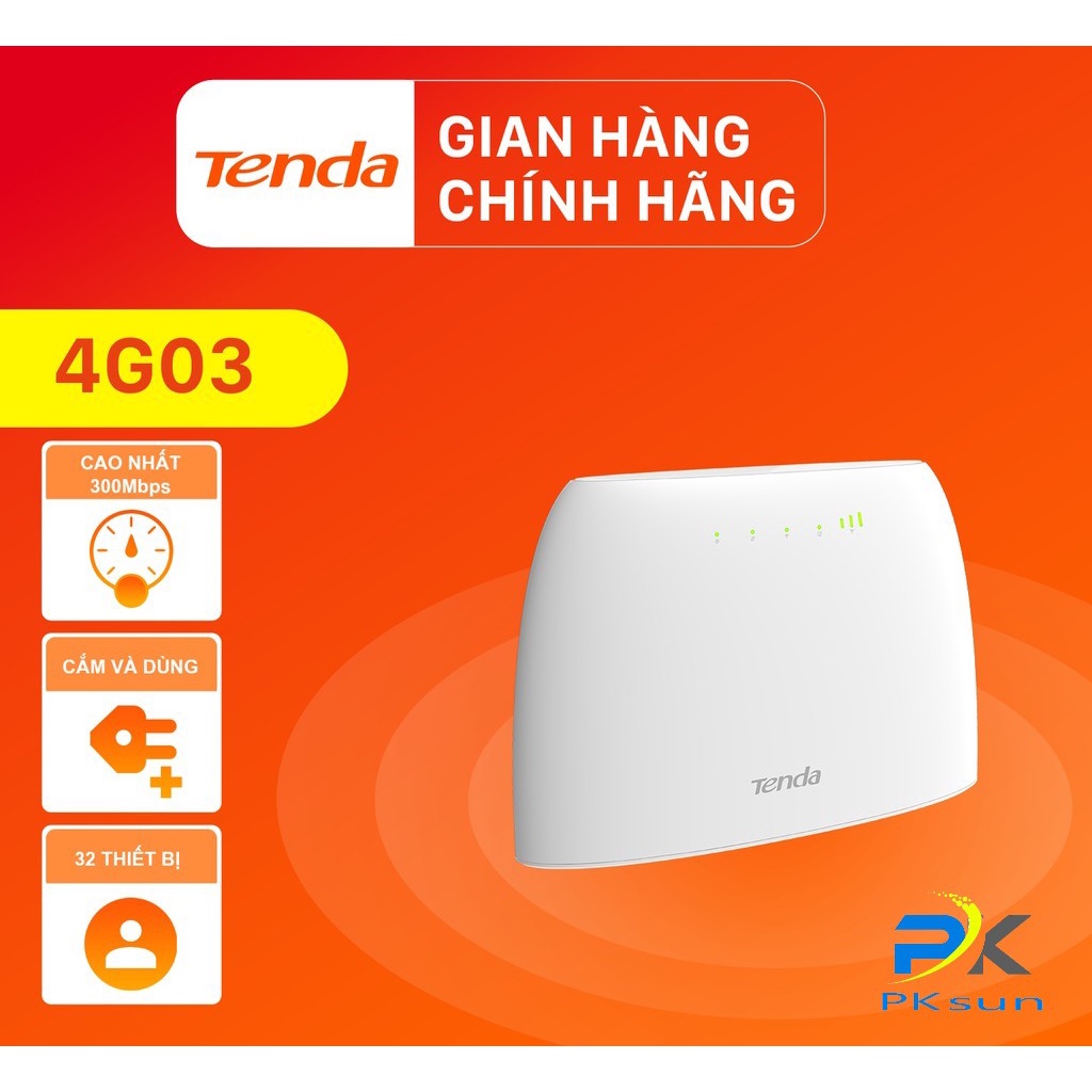 Bộ phát wifi sử dụng sim 4G Router 4G03 Tenda - Hàng chính hãng ...