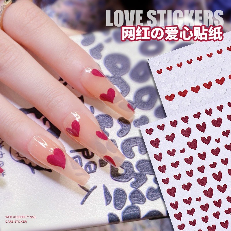 sticker trái tim dán móng nhiều mẫu | Shopee Việt Nam