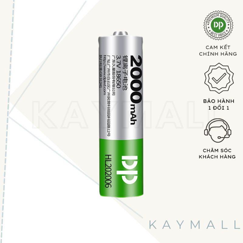 Pin Sạc Tích Điện 3v7 18650, Pin DP Dung Lượng 2000mah | Shopee Việt Nam