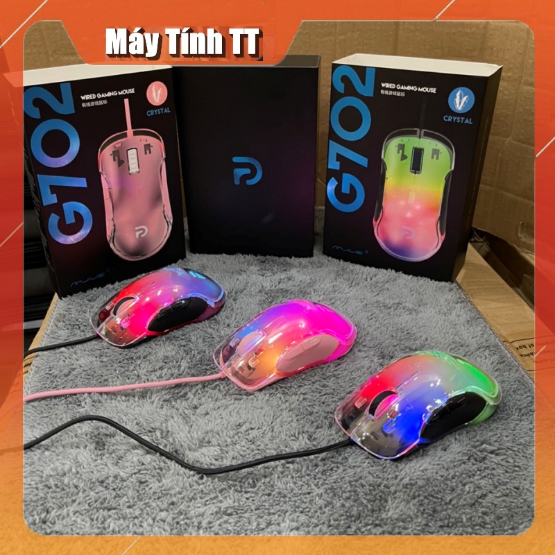 Chuột Game có dây máy tính Crystal G702 có led RGB đổi màu cực chất ...