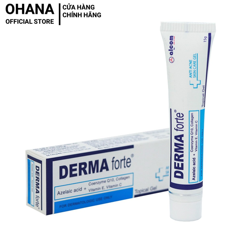 [DERMA] Gel giảm mụn, dưỡng trắng mịn da Gamma Derma Forte Gel 15g (Bản Thường) | Shopee Việt Nam