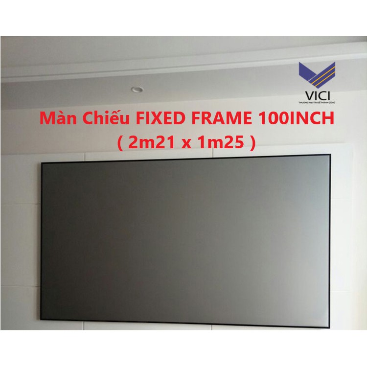 [Mã ELMS9 giảm 6% đơn 300K] Màn Chiếu Xem Phim Fixed Frame 100inch (2m21 x 1m25) Màu Xám, Chính ...