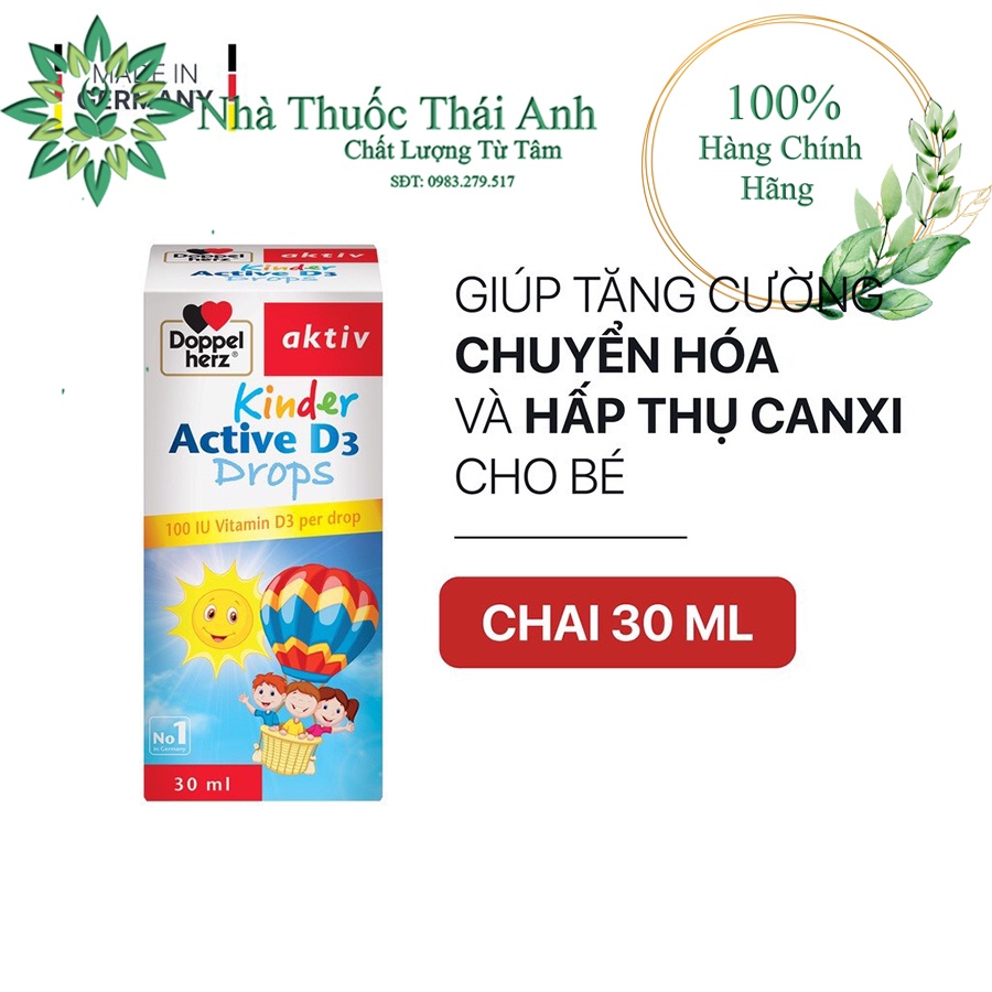 Siro Bổ Sung Vitamin D3, Tăng Đề Kháng Cho Trẻ Kinder Active D3 Drop - Doppelherz Chai 30ml ...