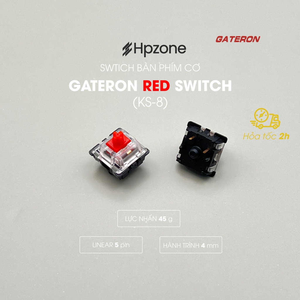 Switch Gateron Red KS-8 5Pin Bottom đen Công tắc thay thế cho bàn phím ...