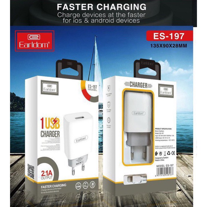 Bộ Sạc Earldom ES-197 2.1A Type-C, Micro, Lighning-HÀNG CHÍNH HÃNG | Shopee Việt Nam