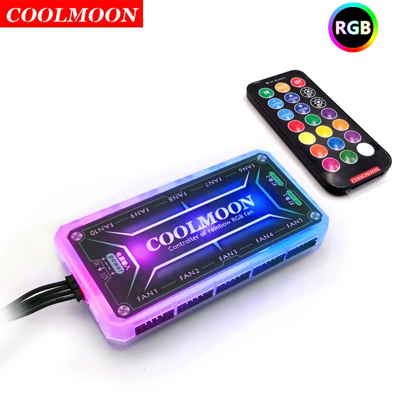 hub coolmoon RGB sync 2019, dây chuyển DVG sync main đồng bộ main Aorus ...