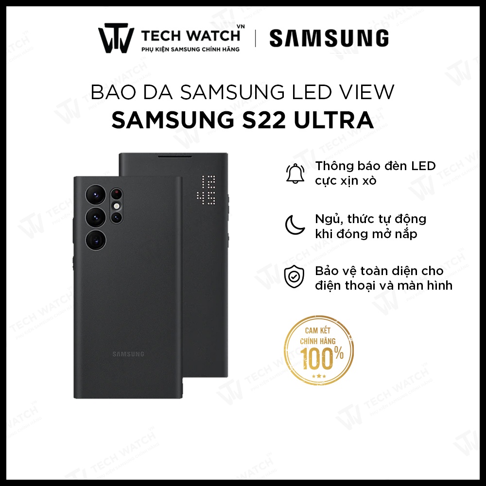 Bao da Samsung Galaxy S22 Ultra Smart Led View - Chính Hãng ...