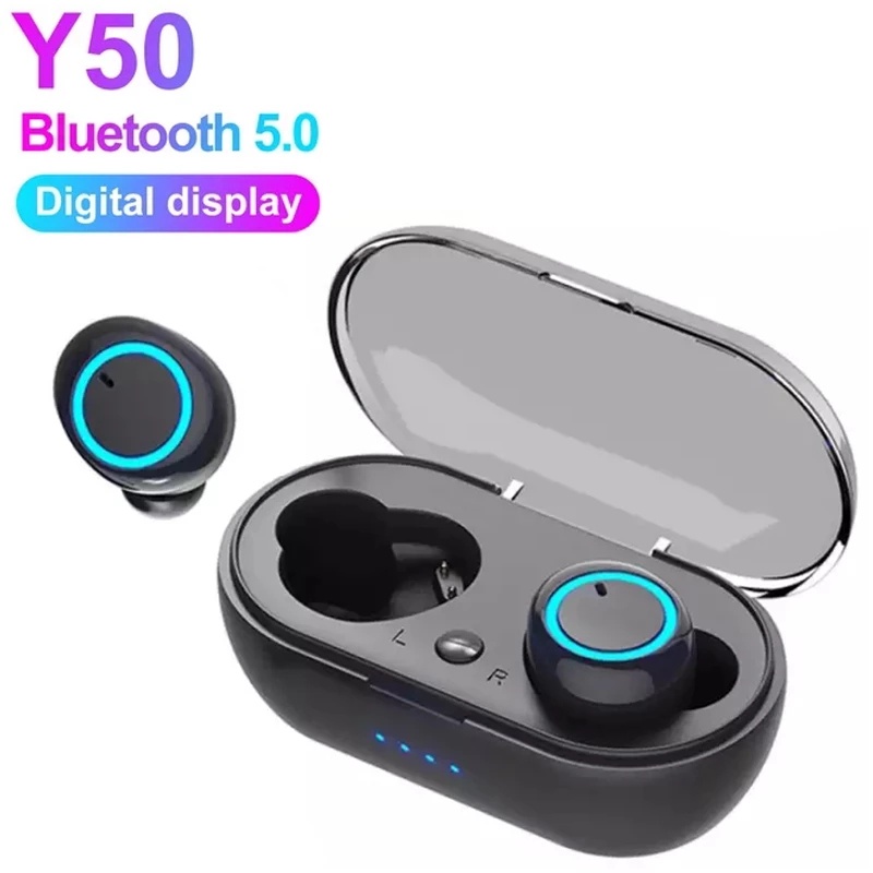 Tai nghe bluetooth 5.0 không dây TZUZL Y50 TWS kèm hộp sạc chuyên dụng | Shopee Việt Nam