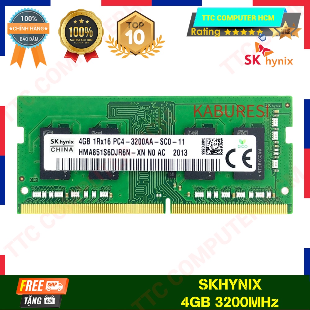 SKHYNIX HMA851S6DJR6N | Ram Laptop Skhynix DDR4 Bus 4Gb 3200Mhz - HÀNG CHÍNH HÃNG TTC COMPUTER ...
