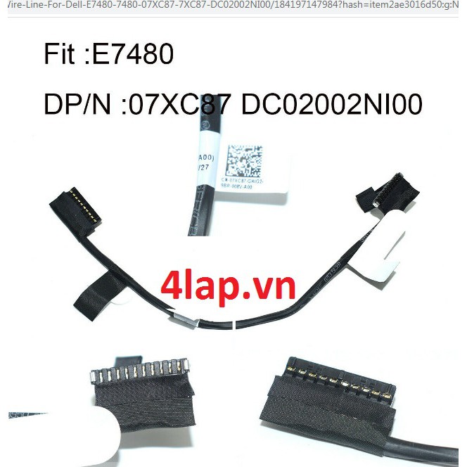 Thay Cable Pin - Cáp Pin Laptop Dell Latitude 7480 7490 E7490 E7480 ...