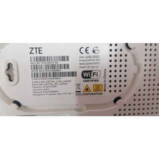 Modem Wifi Quang ZTE FPT, Viettel ZXHN-F671Y, ZXHN-F670Y, ZXHN-F670L ...