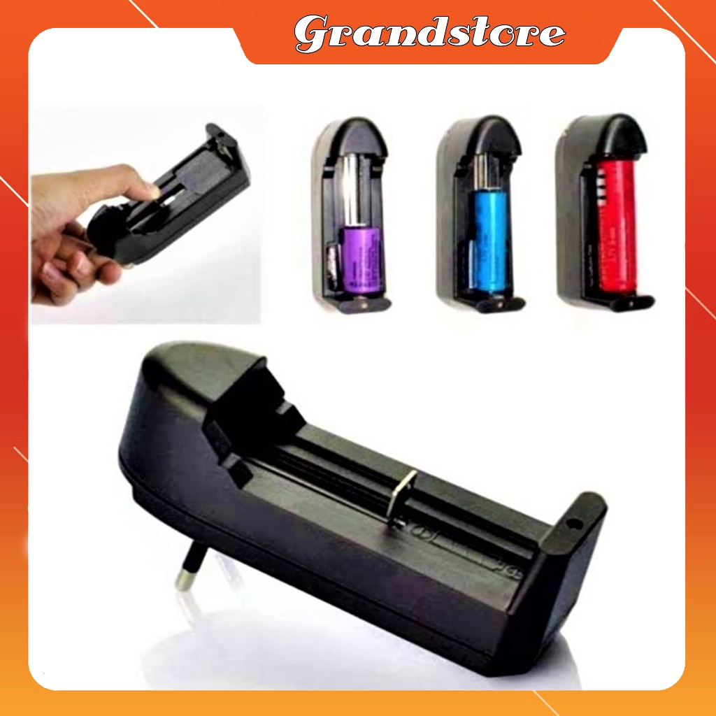 Sạc pin đơn lithium lion cell 3.7v đa năng có đèn pin rời 18650 14500 ...