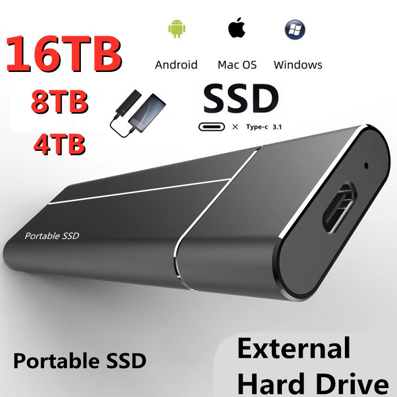 Ổ Cứng Mini 16TB 8TB 4TB 2TB 500G Usb3.1 Cho Máy Tính | Shopee Việt Nam