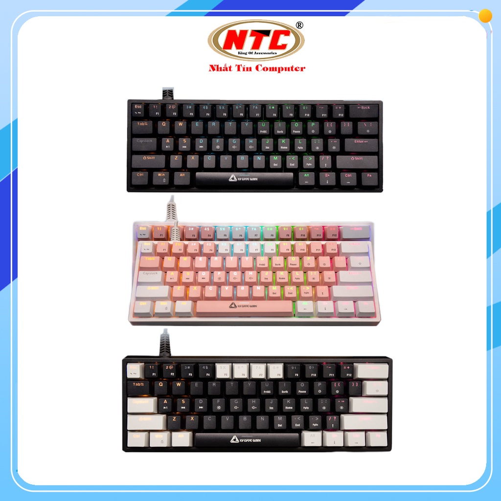 Bàn phím Cơ Gaming Mini VSP Esport VM05 - 9 chế độ Led, 61 Keys - Nhất ...