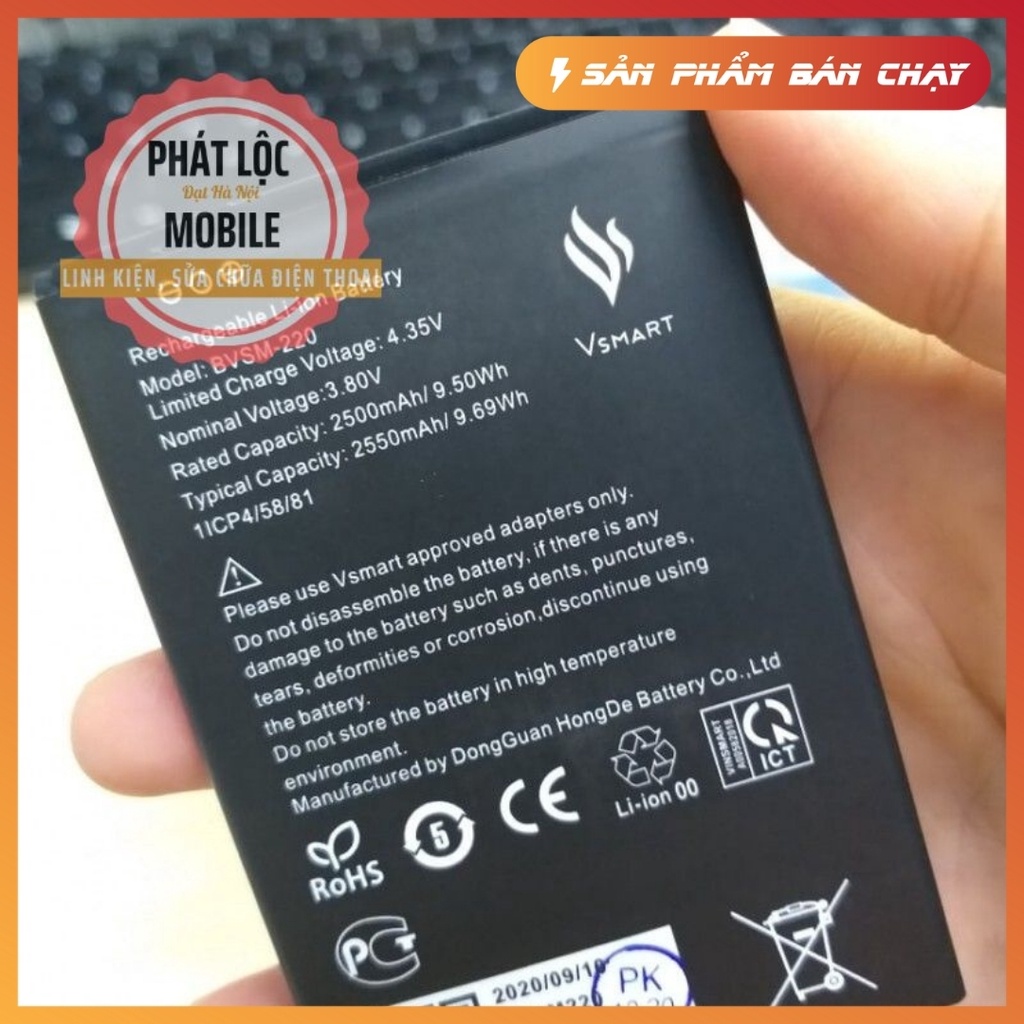Pin Vsmart Bee zin, dung lượng 2500mAh, BVSM 220 | Shopee Việt Nam