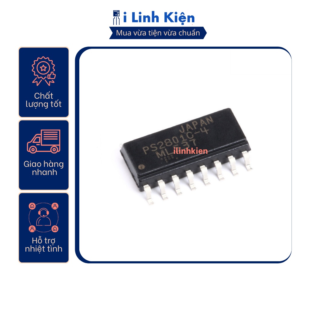 Ic quang PS2801C-4 SOP-16 chính hãng Renesas/NEC | Shopee Việt Nam