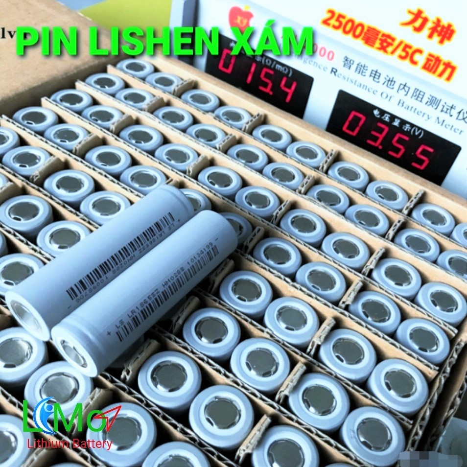 Cell pin sạc 18650 Lishen xám - Dòng xả 20A, nội trở thấp chuyên dùng ...