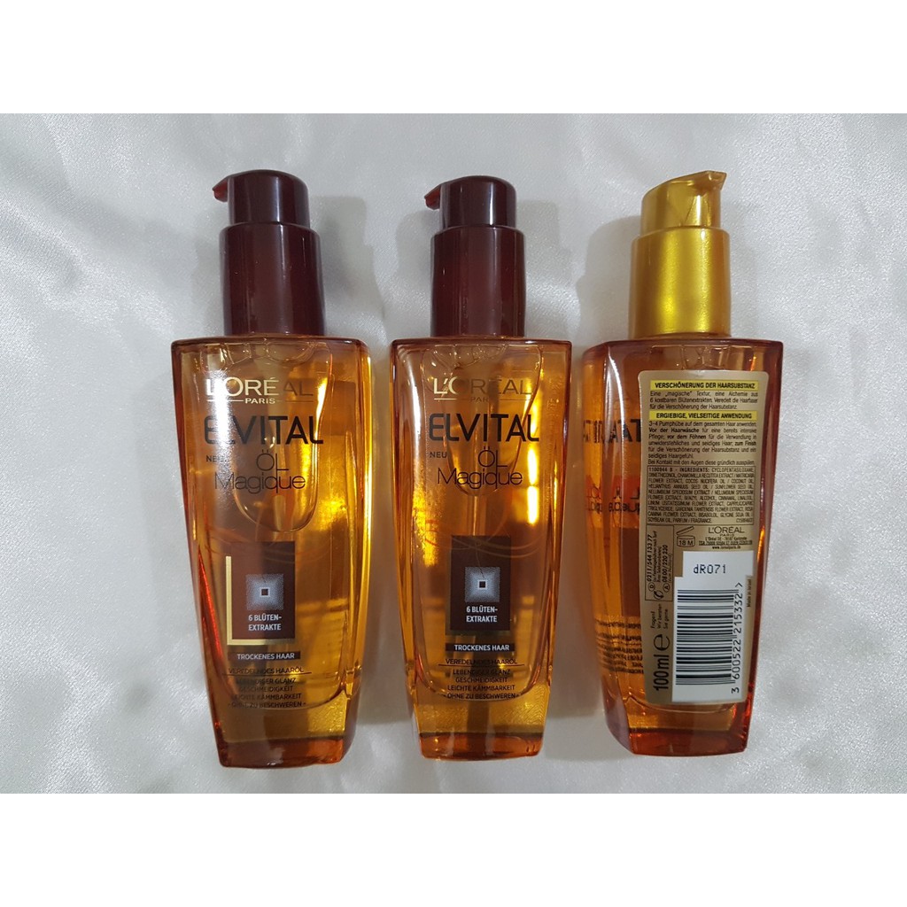 Dầu dưỡng tóc Loreal Elvital Ol Magique 100ml chai thủy tinh của Đức ...