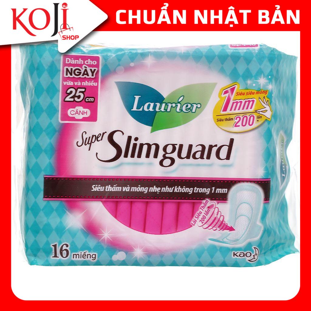 BVS Laurier Super Slimguard 25cm siêu mỏng cánh bảo vệ 1mm - 16 miếng ...