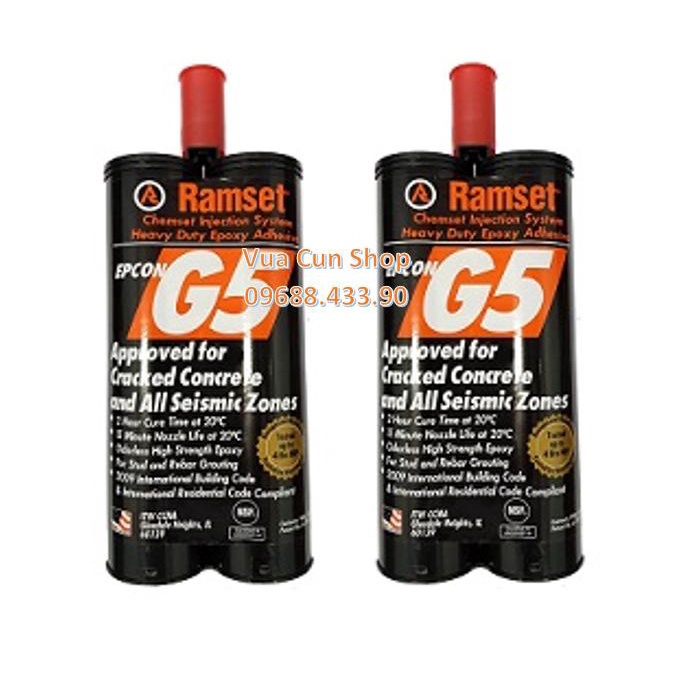 Keo khoan cấy thép - Ramset G5 - keo epoxy hai thành phần cường độ cao ...