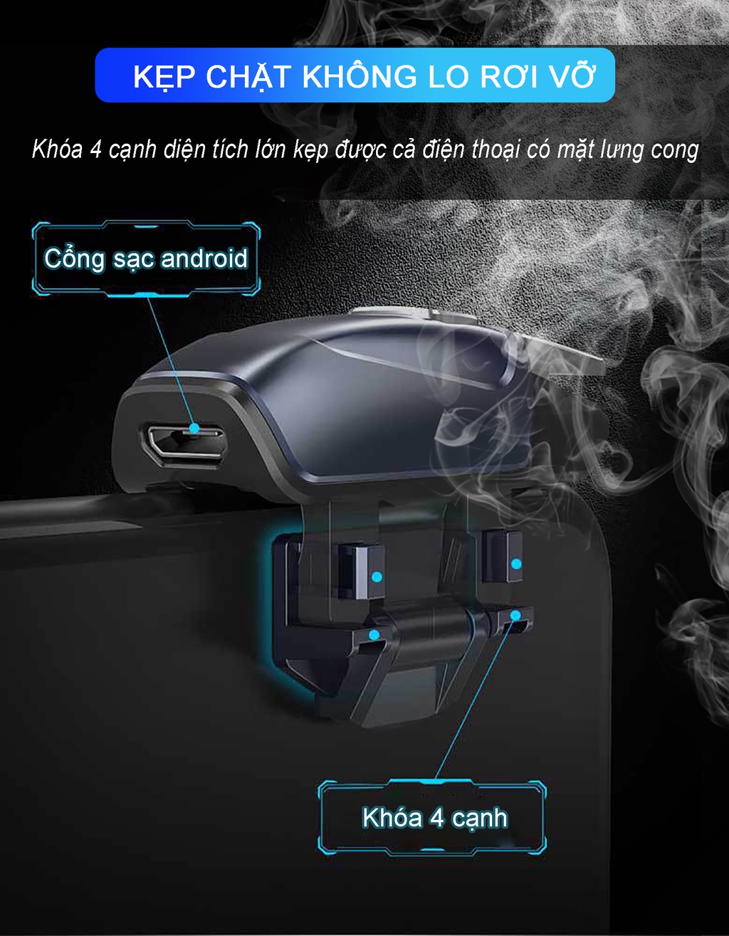 Nút bắn pubg auto tap SIDOTECH MEMO AK02 hỗ trợ ghìm tâm thao tác 4 ...