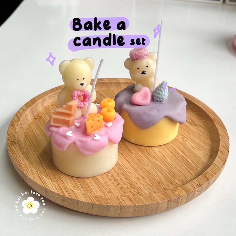 Set tự làm nến thơm hình bánh kem | Hoi hoi project | Shopee Việt Nam