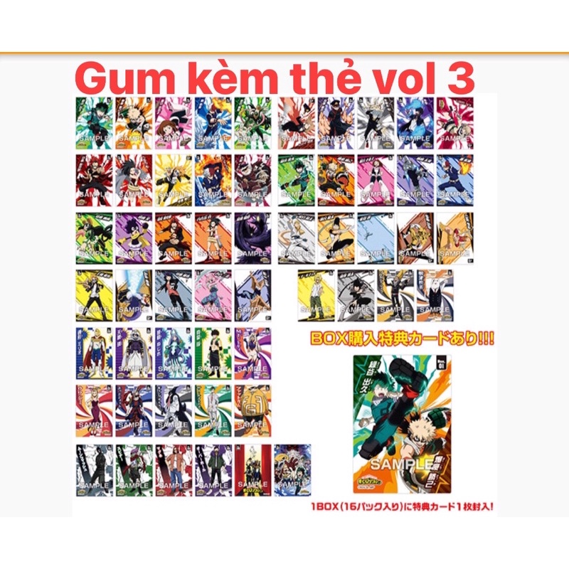 [Tanpopo] Gói Thẻ nhân phẩm mha metal , clear collection mha my hero ...