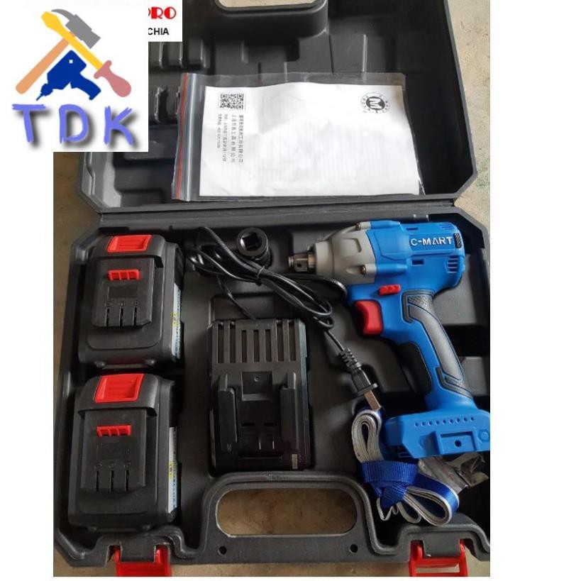 Máy siết bulong pin C-Mart W0014, súng vặn ốc không chổi than pin 4000mAh | Shopee Việt Nam