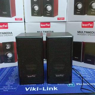 Loa vi tính máy tính LeerFei D-091 vỏ gỗ, cho PC, Laptop, Điện thoại âm ...