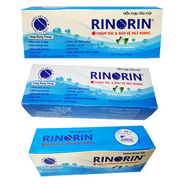 Hỗn hợp rửa mũi Rinorin (Hộp 30 gói) | Shopee Việt Nam